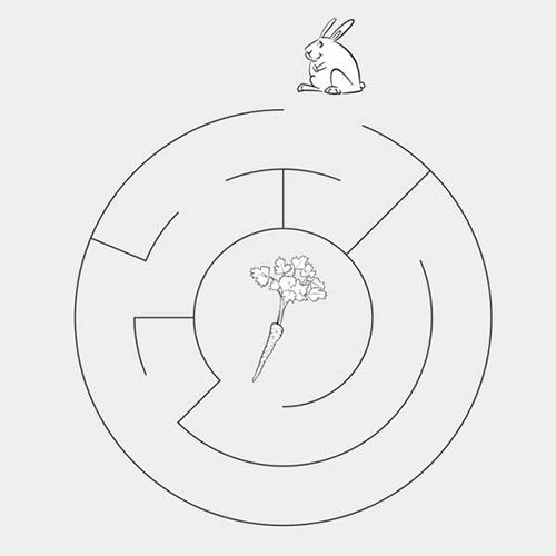 Nybörjarlabyrinter för förskolebarn