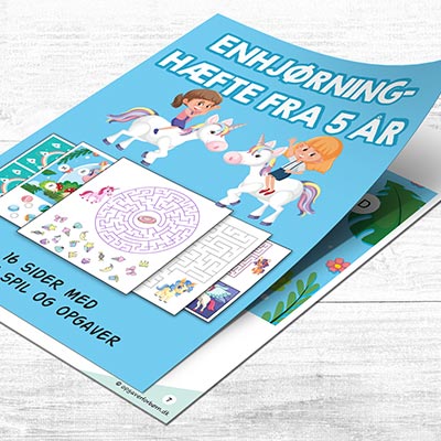 Enhjørning opgaver | Print en sjov opgavebog i enhjørningetema